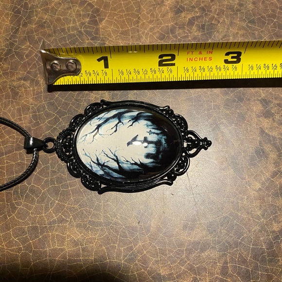 Jewelry | Haunted Cemetery Necklace Pendant Black Jewelry Cameo ...